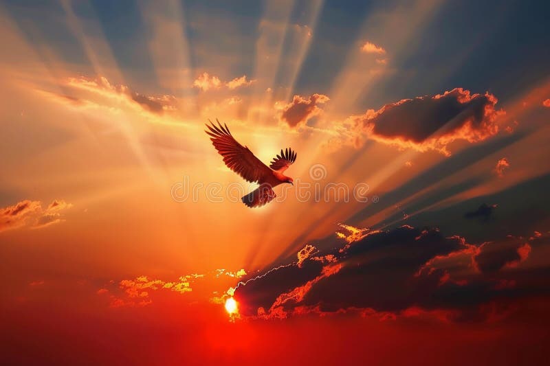 Fantastically Beautiful Mythological Bird Phoenix from Bright Fire ...