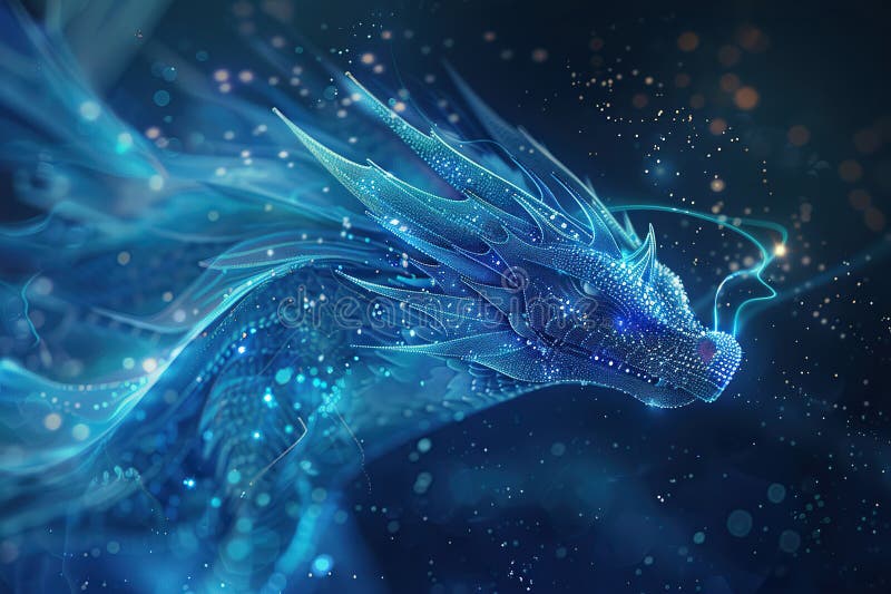 Fantastically Mythological Dragon with Big Wide Wings Stock Image ...