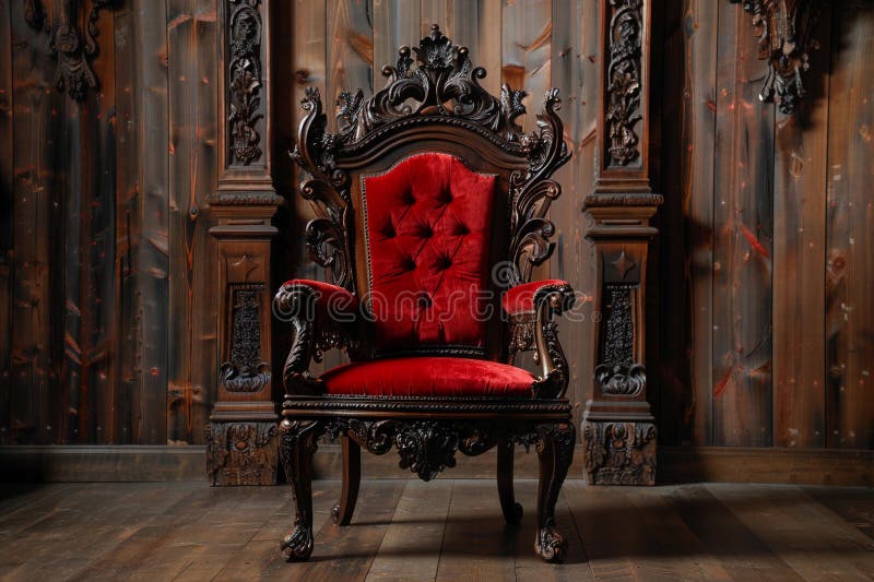 Fantastically Throne of Power of King or Queen in Throne Room Stock ...