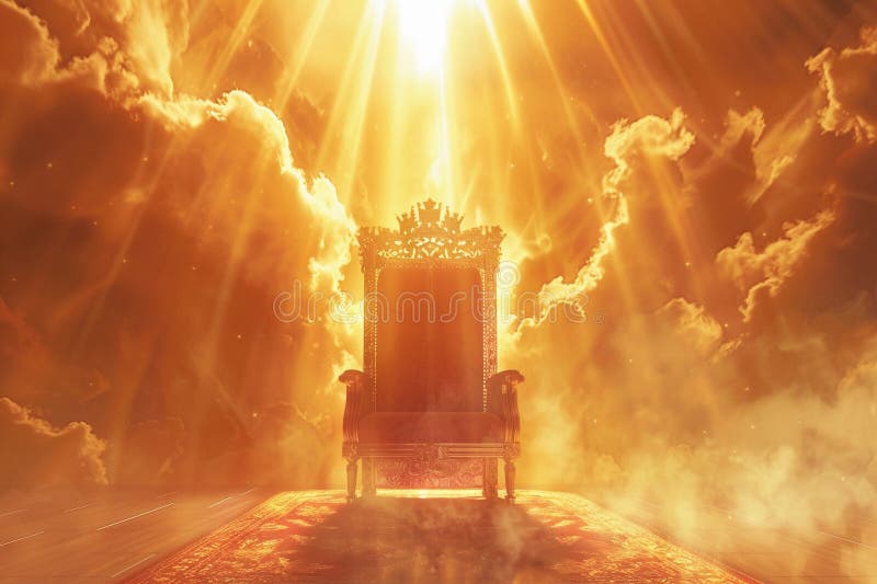 Fantastically Throne of Power of King or Queen in Throne Room Stock ...