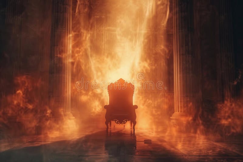 Fantastically Throne of Power of King or Queen in Throne Room Stock ...