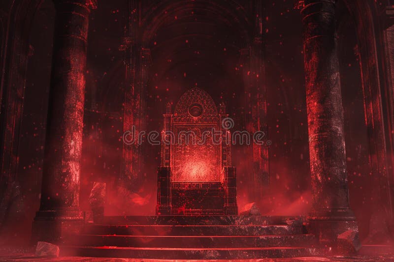 Fantastically Throne of Power of King or Queen in Throne Room Stock ...