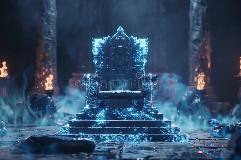Fantastically Throne of Power of King or Queen in Throne Room Stock ...