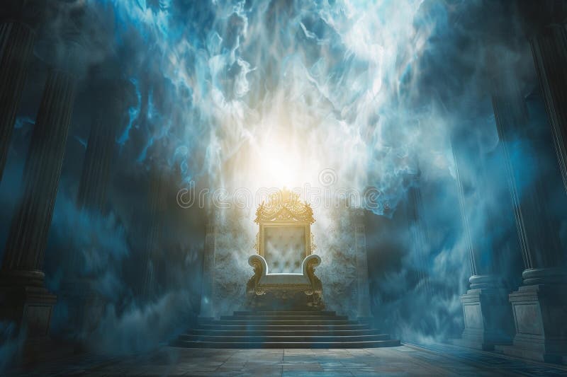 Fantastically Throne of Power of King or Queen in Throne Room Stock ...