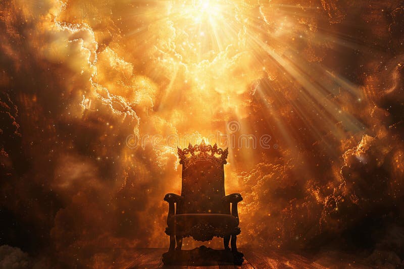 Fantastically Throne of Power of King or Queen in Throne Room Stock ...