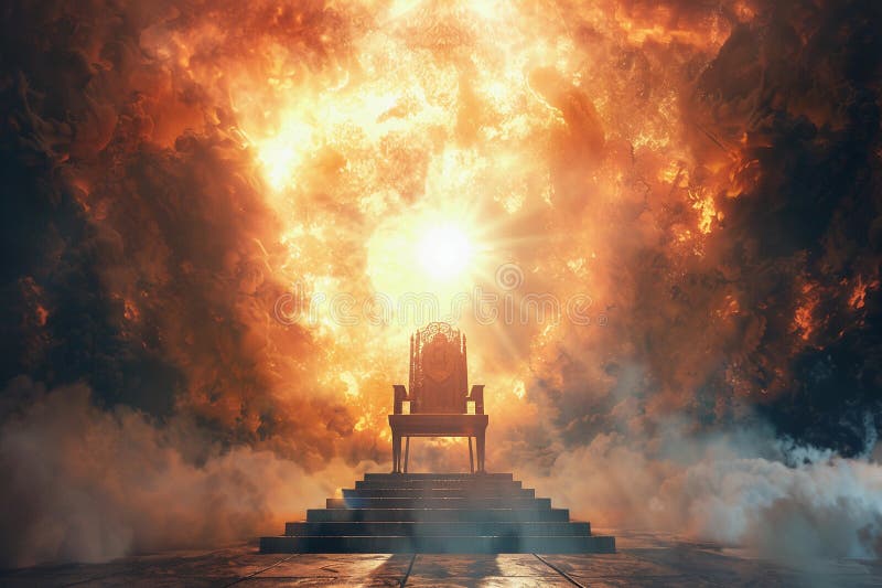 Fantastically Throne of Power of King or Queen in Throne Room Stock ...