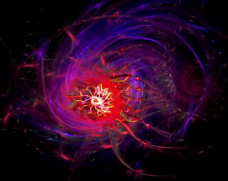 Fantastically Translucent Abstract Space Nebula with a Complex ...