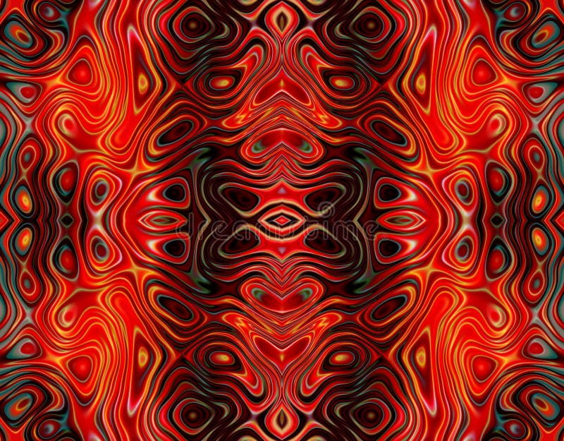 Symmetrical Fantasy Texture Stock Illustration - Illustration of effect ...