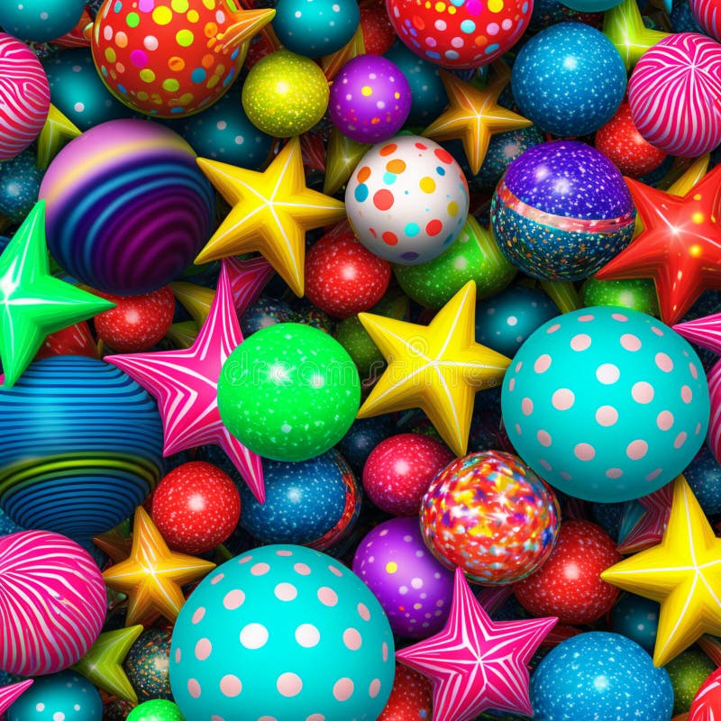 Fantasy Abstract Bubble Stars Vivid Colors Background Galaxy Pink Red ...