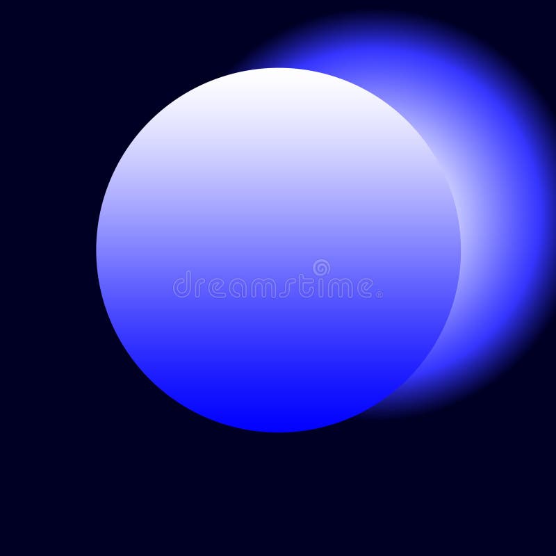 Fantasy Abstract Design. Conceptual Blue and White Planets in ...