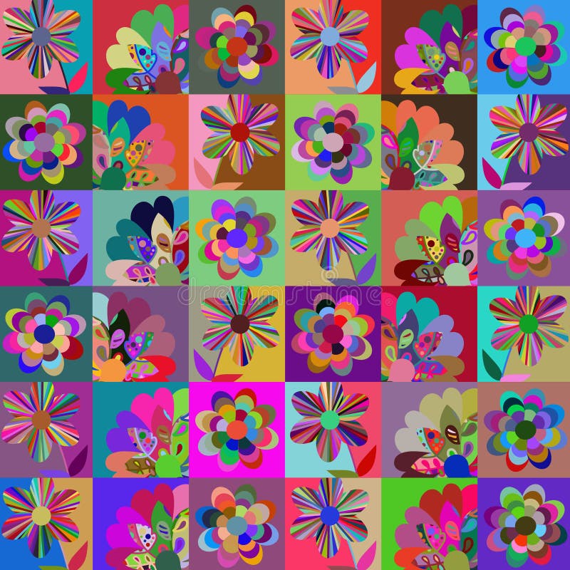 Multicolor Patchwork Pattern. Seamless Vector Illustration of Quilt ...