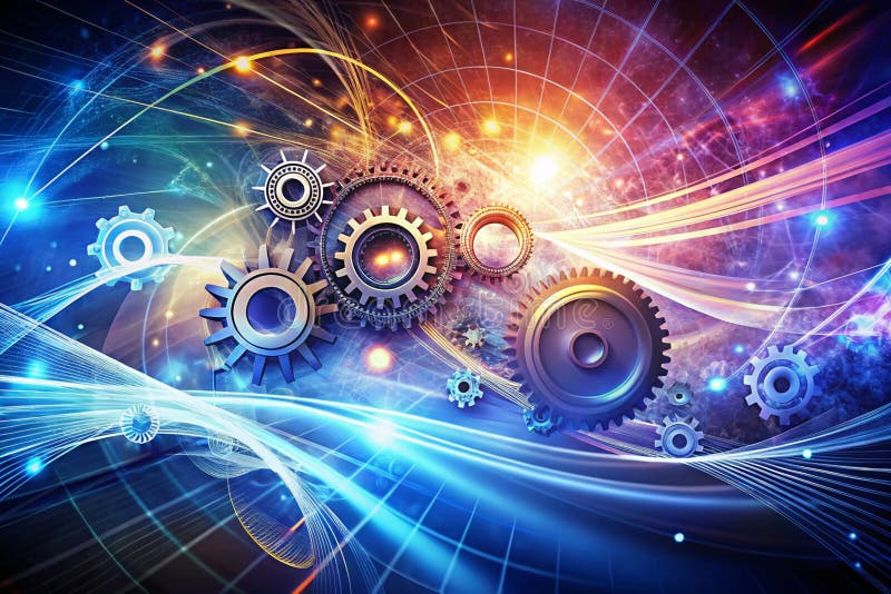 Fantasy Abstract Technology and Engineering Background Stock ...