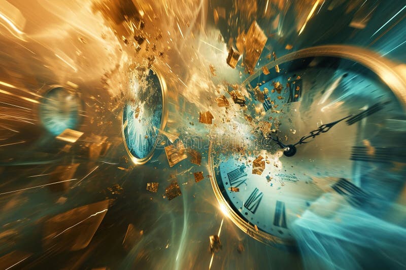 Fantasy Abstract Time Travel Concept and Imagination. Stock ...