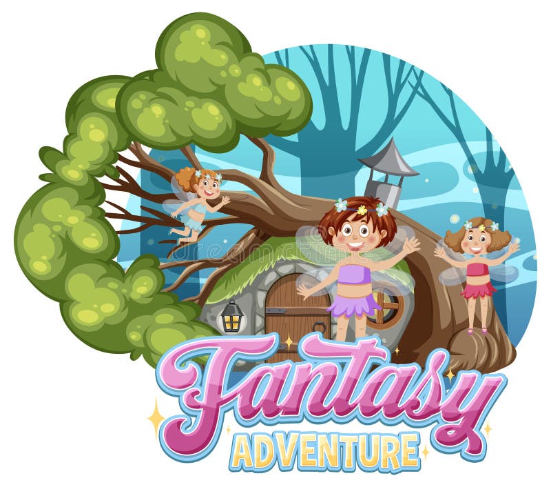 Fantasy Adventure Text for Banner Design Stock Vector - Illustration of ...