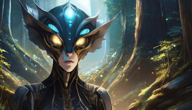 Fantasy alien stock illustration. Illustration of comics - 315282862