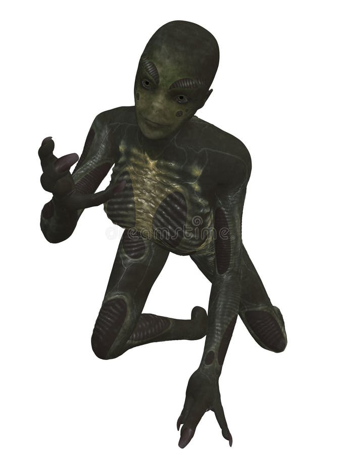 Fantasy alien figure stock illustration. Illustration of scifi - 210946082
