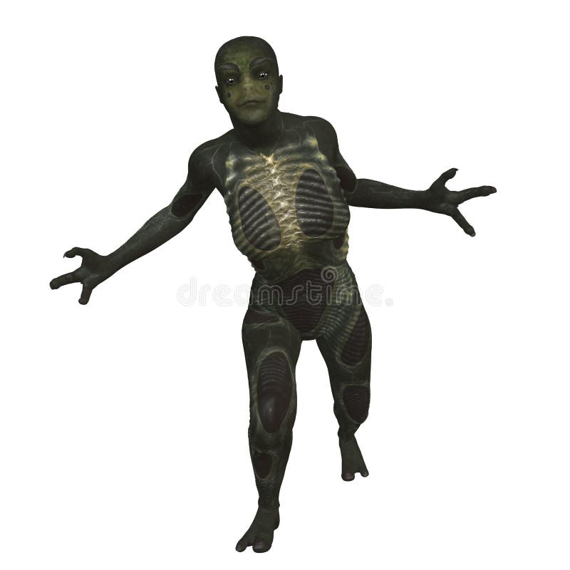 Fantasy alien figure stock illustration. Illustration of space - 210946088