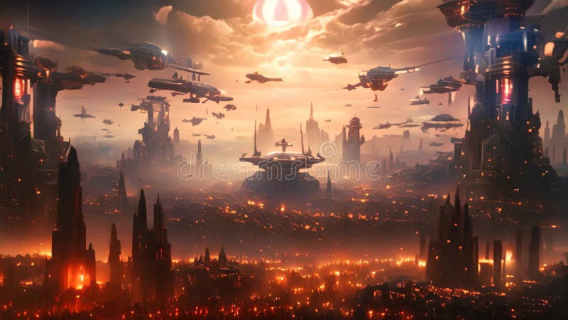 Fantasy Alien Planet in the Sky. 3D Illustration Stock Video - Video of ...