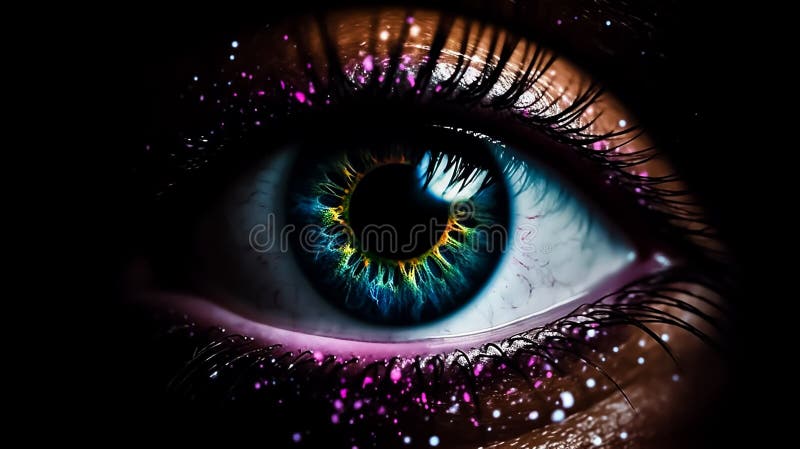 Fantasy All Seeing Eye Galaxy in the Middle Background Stock ...