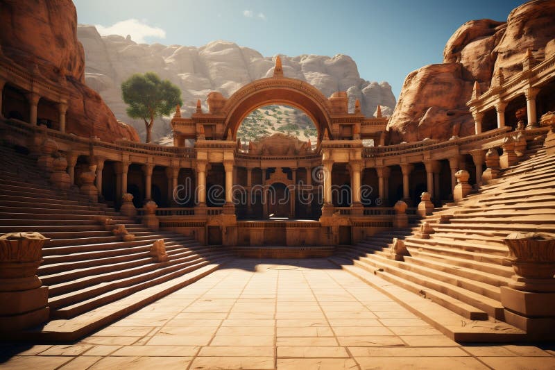 Fantasy Amphitheater Stock Illustrations – 52 Fantasy Amphitheater ...