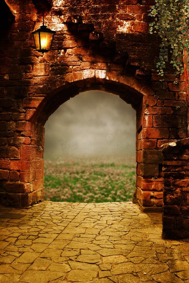 Fantasy arch stock illustration. Illustration of bricks - 40206740