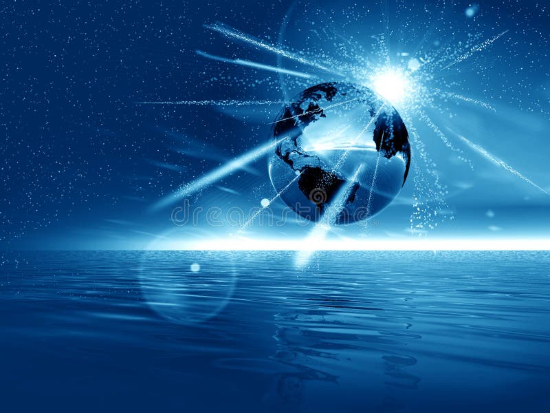 Fantasy art. the Earth stock illustration. Illustration of ocean - 30748509