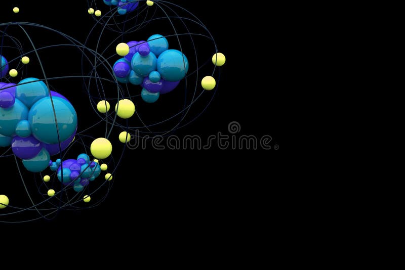 Fantasy atom backdrop stock illustration. Illustration of atom - 109066999