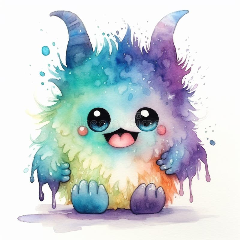 Fantasy Baby Monster Joy Imaginative Whimsy Stock Illustration ...
