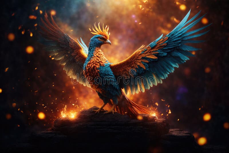Fire And Water Phoenix Wallpaper