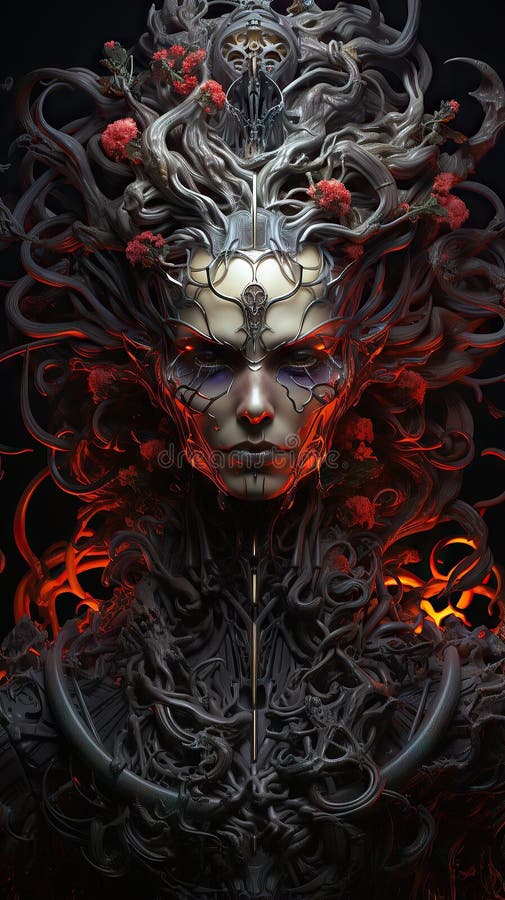 Fantasy Background with Old Gods Stock Illustration - Illustration of ...