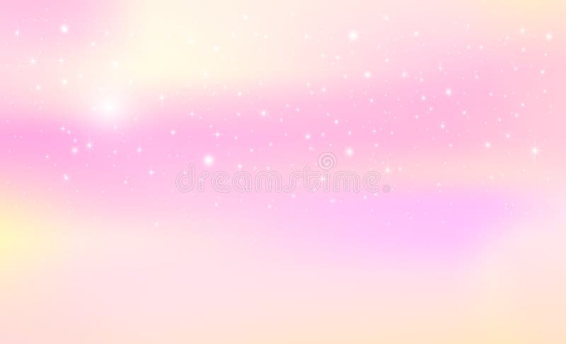 Fantasy Background of Pink Magic Sky in Sparkling Stars. Stock Vector ...