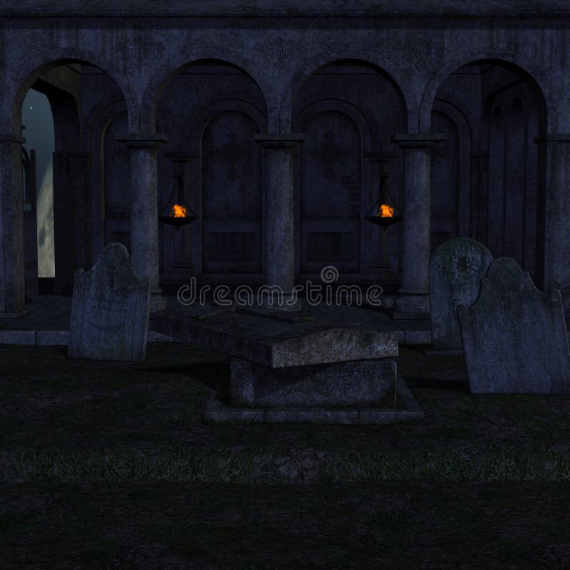 Fantasy Background with a Spooky Atmosphere Stock Illustration ...