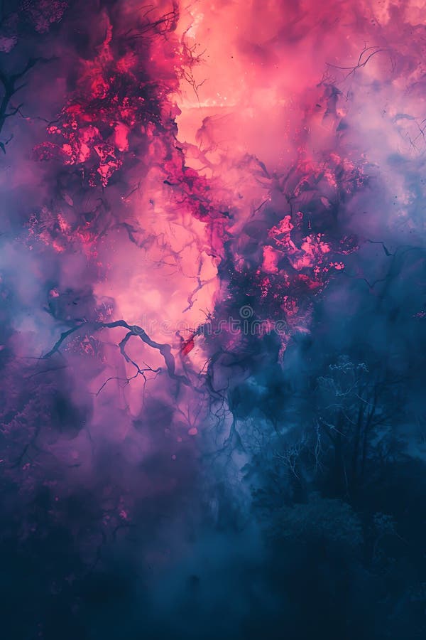 Fantasy Background with Vibrant Colors and Ethereal Atmosphere Vertical ...