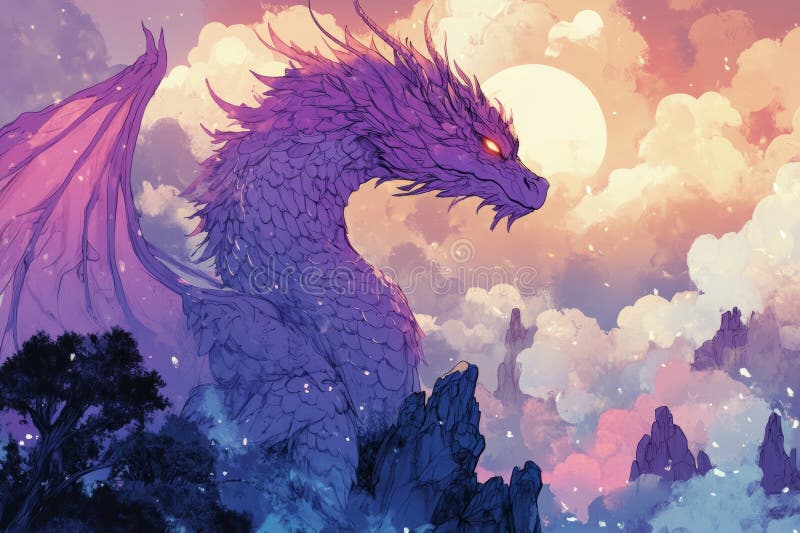 Fantasy Banner Design with Hand-drawn Mythical Creatures and Magical ...