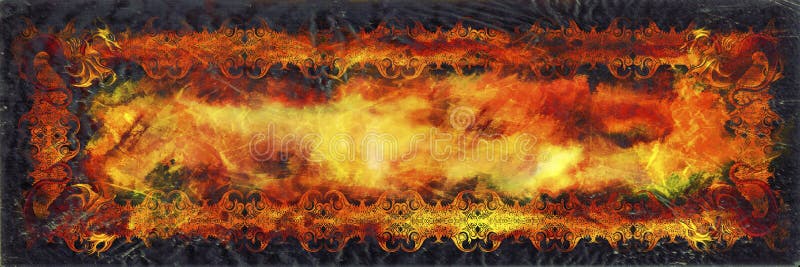 Fantasy Banner with a Frame and a Background Stock Illustration ...