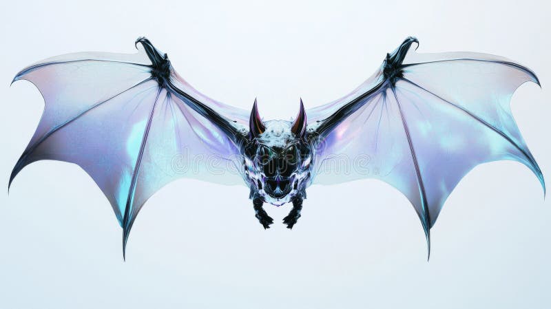 Fantasy Bat with Cosmic Wings, Digital Art Stock Illustration ...