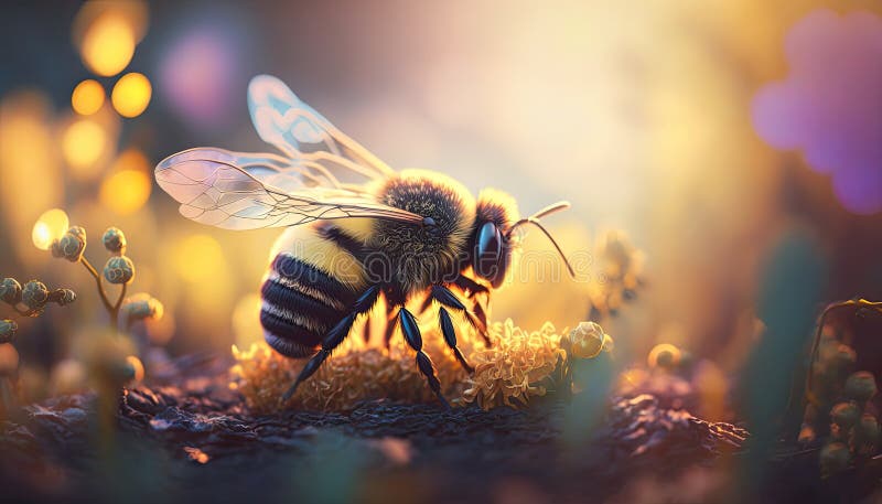 Fantasy Bee Illustration by Generative AI Stock Illustration ...