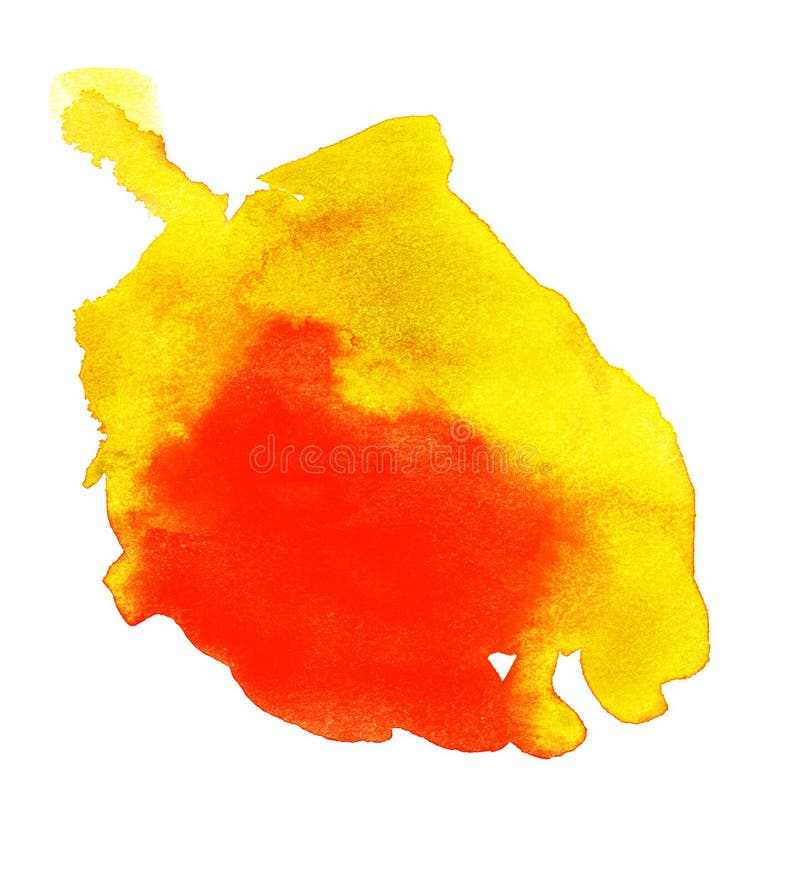 Fantasy Blob of Red Watercolor Stock Illustration - Illustration of ...