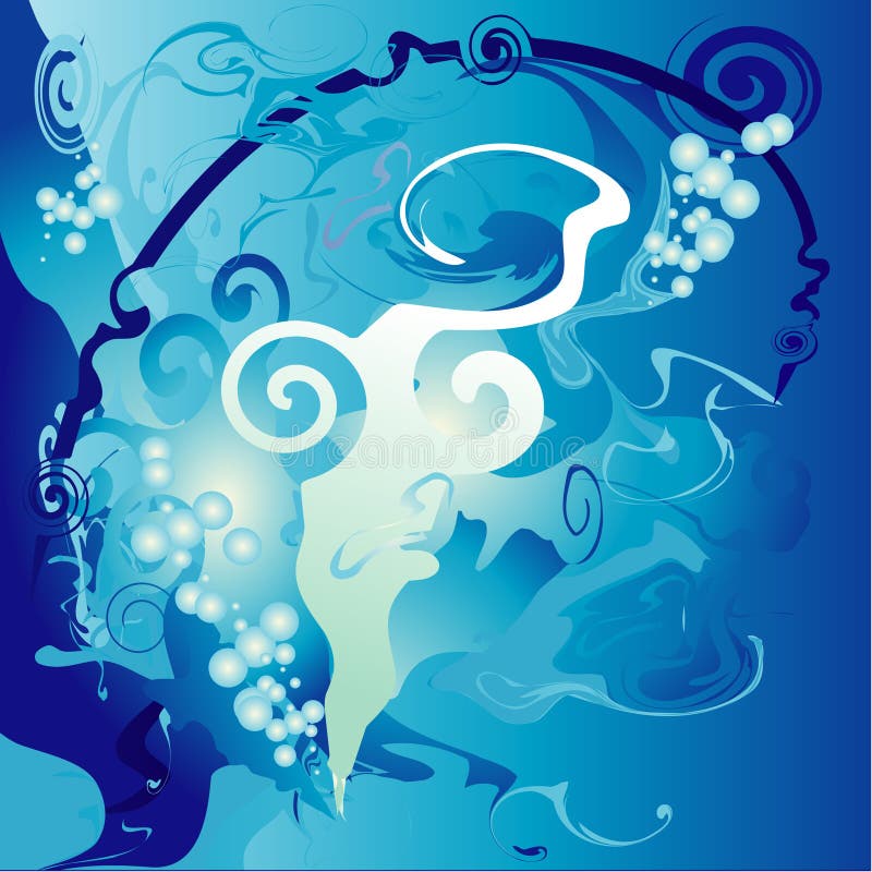 Fantasy Blue Background in Sparkling Stars for Design. Stock Vector ...