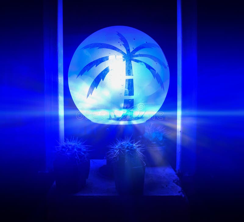Fantasy Blue Light , Home Decoration Stock Illustration - Illustration ...