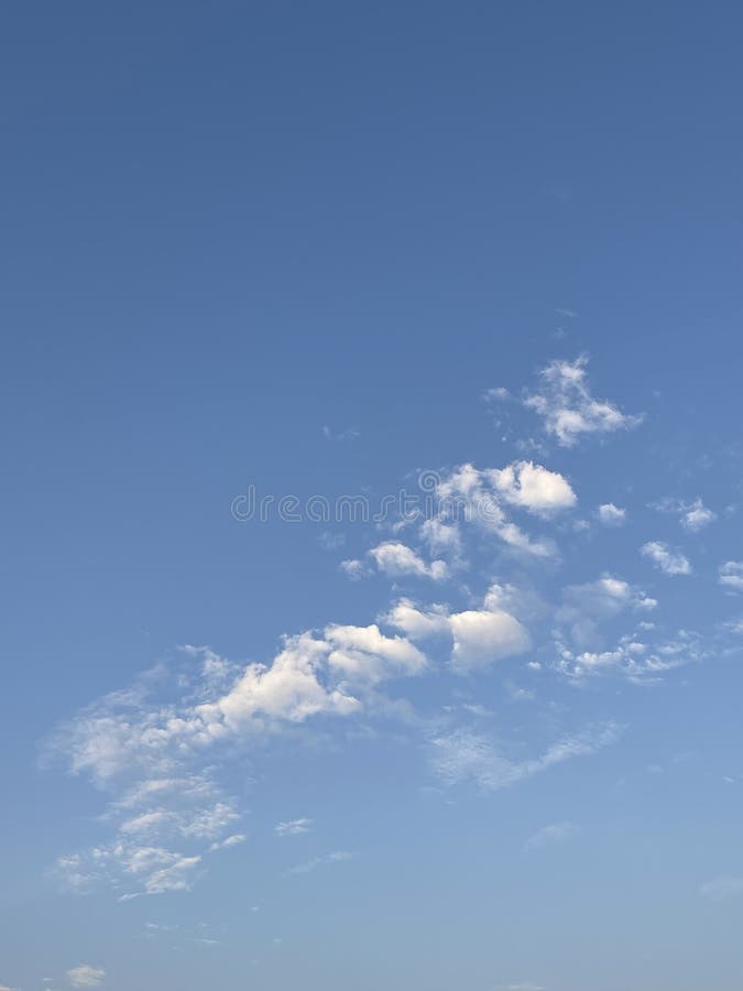 Fantasy Blue Sky and Beautiful Cloud by a Gradation of Blue Stock Image ...