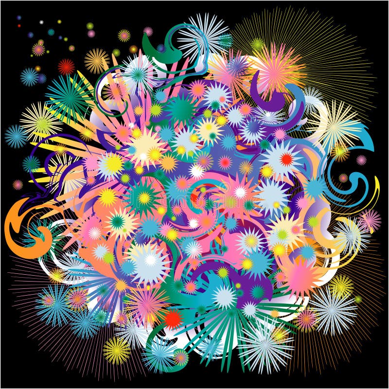 Fantasy bouquet stars stock vector. Illustration of firework - 13479479