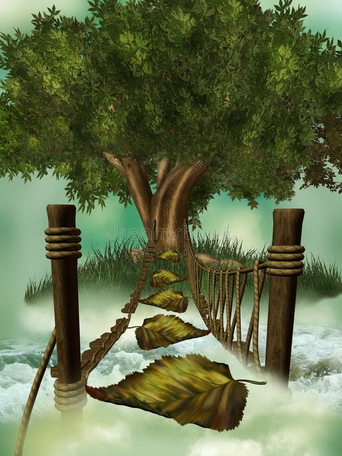 Fantasy bridge stock illustration. Illustration of fairytale - 20152927