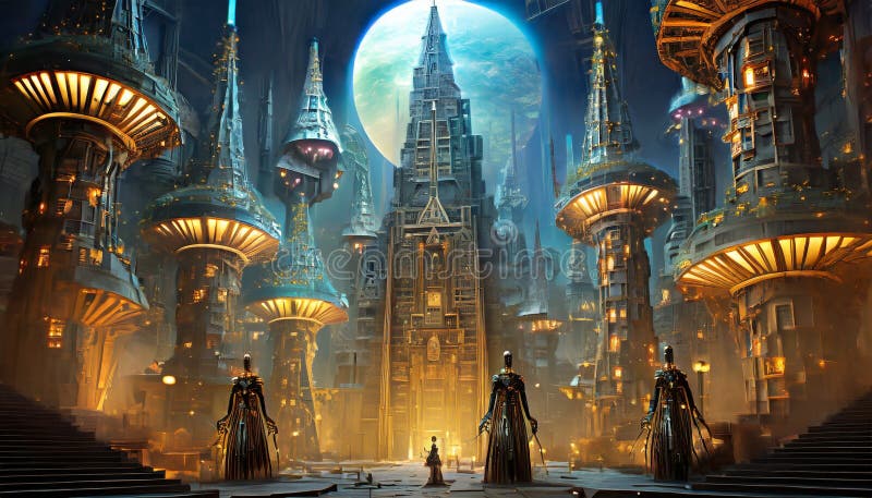 Fantasy buildings stock illustration. Illustration of fantasy - 316945694