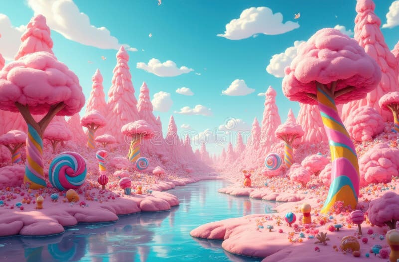 A Fantasy Candy Land at 29-10-2024 Stock Illustration - Illustration of ...