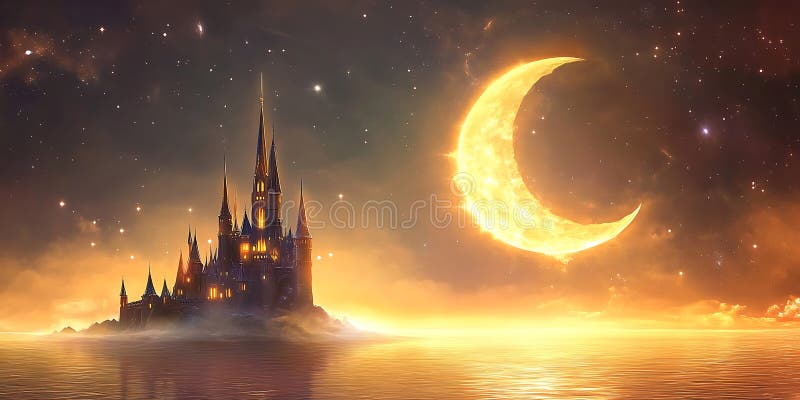 Fantasy Castle Perched on the Edge of a Cliff Wallpaper Background ...