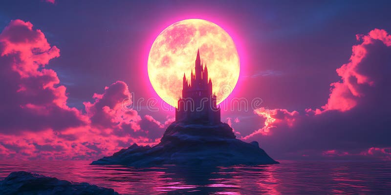 Fantasy Castle Perched on the Edge of a Cliff Wallpaper Background ...