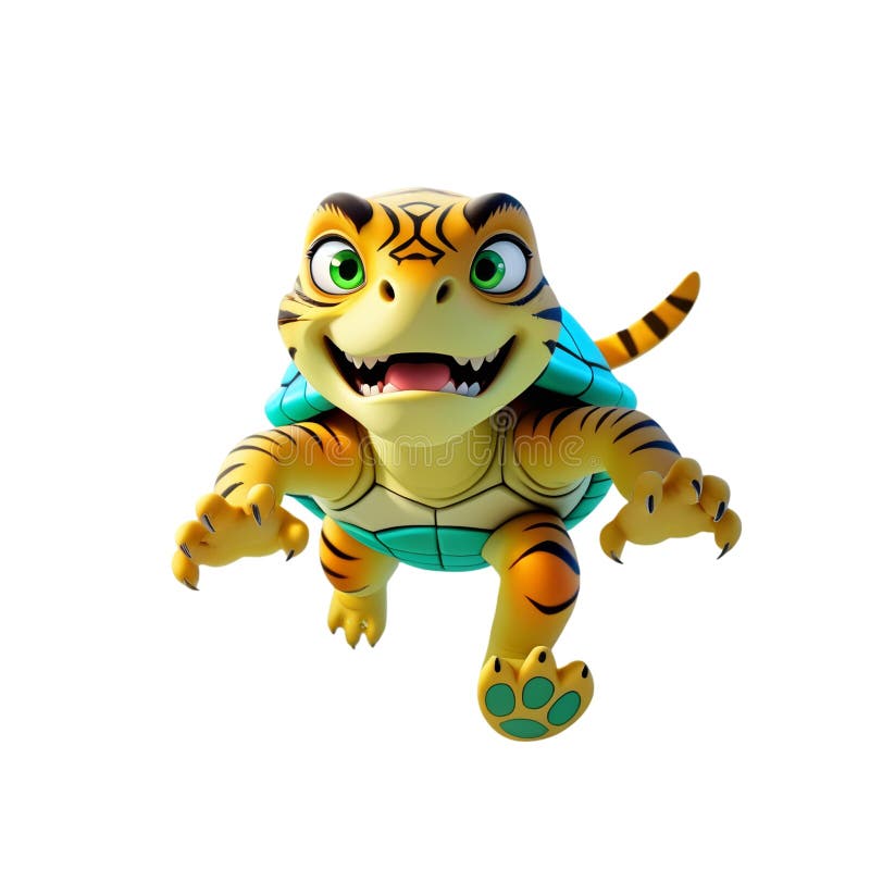 Fantasy Character Turtle Tiger Motif Stock Illustration - Illustration ...