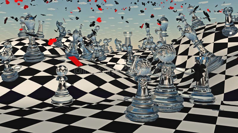 Fantasy Chess stock illustration. Illustration of backdrop - 30420434