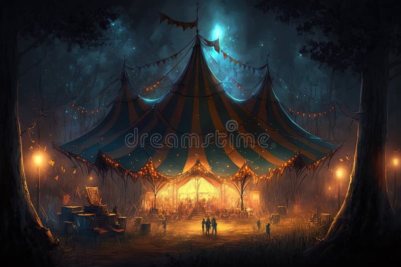 Fantasy Circus Show Concept Art. AI Generative Illustration Stock ...